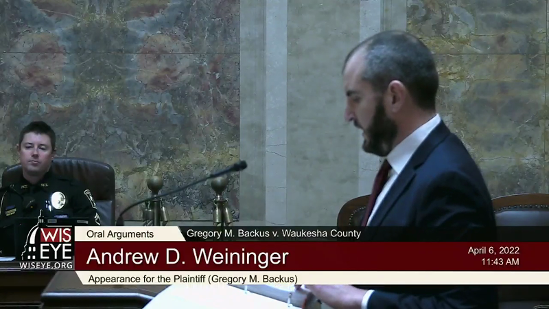 Wisconsin Supreme Court Oral Arguments: Gregory M. Backus v. Waukesha ...