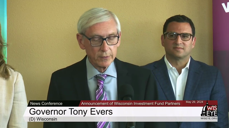 News Conference: Governor Evers Announcement of Wisconsin Investment Fund Partners - WisconsinEye