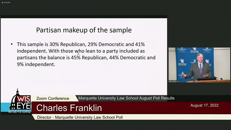 Marquette Law School Poll - August 2022 - WisconsinEye