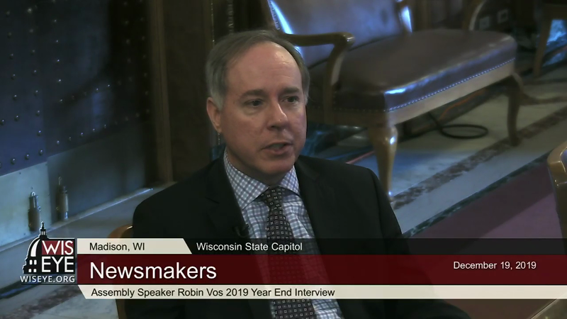 Newsmakers: Speaker Robin Vos 2019 Year End Interview - WisconsinEye