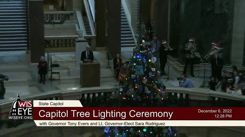 2022 Annual State Capitol Holiday Tree Lighting Ceremony - WisconsinEye