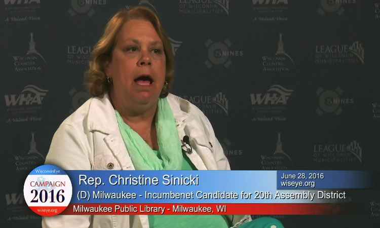 Campaign 2016 Interview: Incumbent Rep. Christine Sinicki (D) Candidate ...