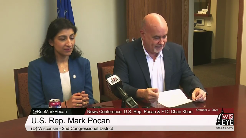 News Conference: Rep. Pocan and FTC Chair Khan - WisconsinEye