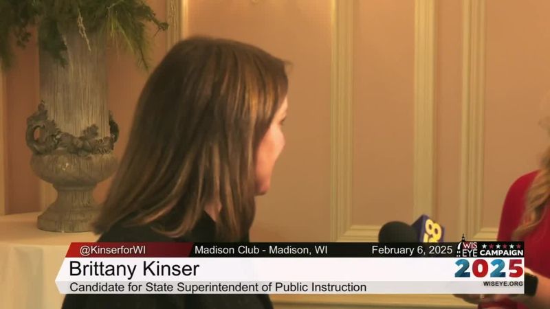 Campaign 2025 News Conference: DPI Candidate Brittany Kinser - WisconsinEye