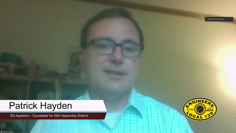 Campaign 2022: Patrick Hayden (D) Appleton - Candidate for 56th ...
