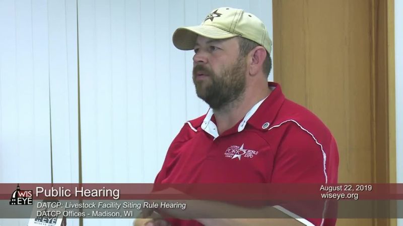 DATCP: Livestock Facility Siting Rule Hearing - Part 1 - WisconsinEye