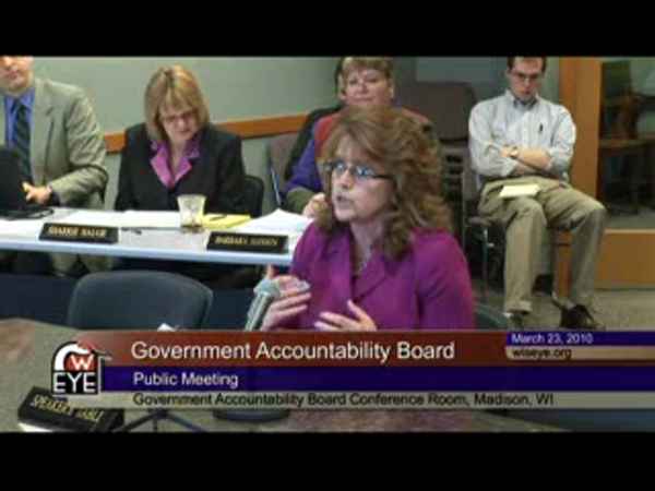 Government Accountability Board Meeting (Part 2) - WisconsinEye