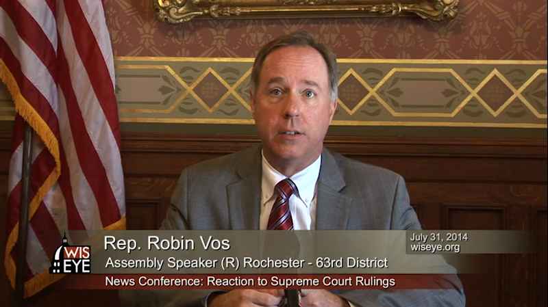 News Conference: Speaker Robin Vos on Supreme Court Decisions ...