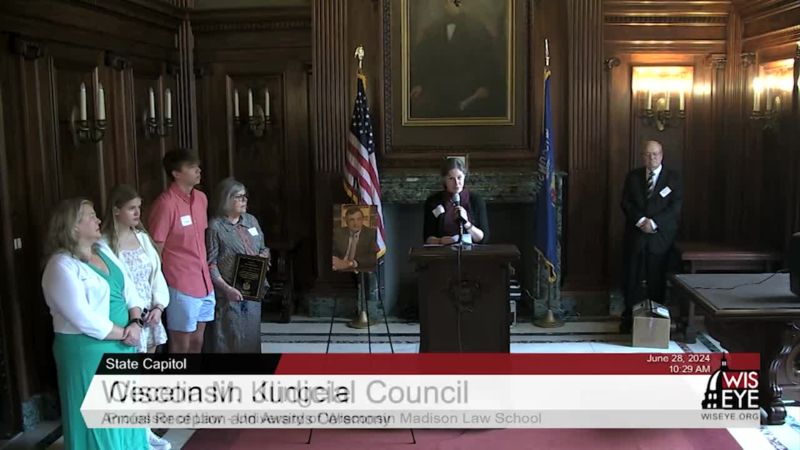 Wisconsin Judicial Council Annual Reception and Awards Ceremony ...