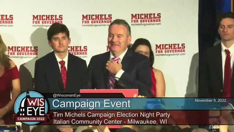Campaign 2022: Tim Michels Campaign Election Night - WisconsinEye