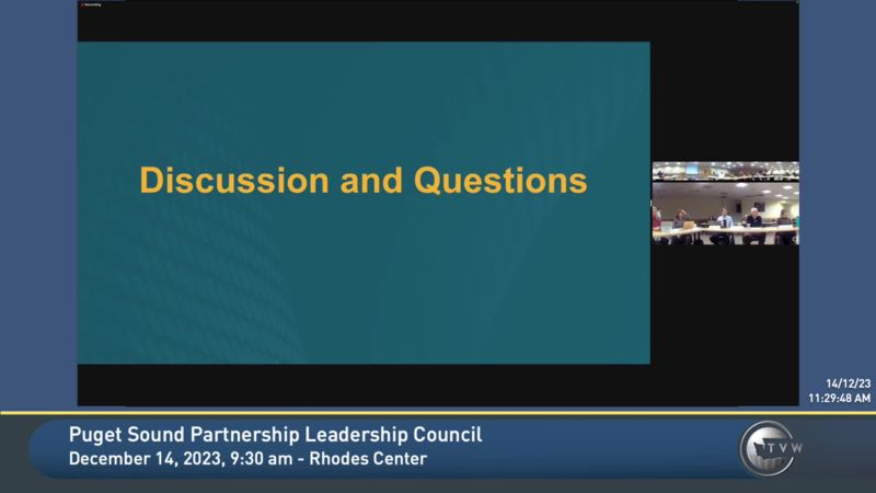 Puget Sound Partnership Leadership Council - TVW