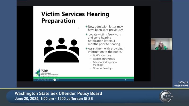 Washington State Sex Offender Policy Board Tvw