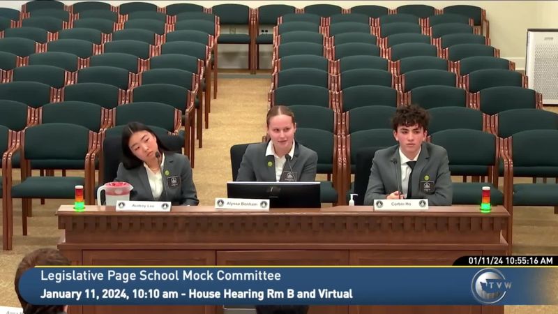 Legislative Page School Mock Committee - TVW