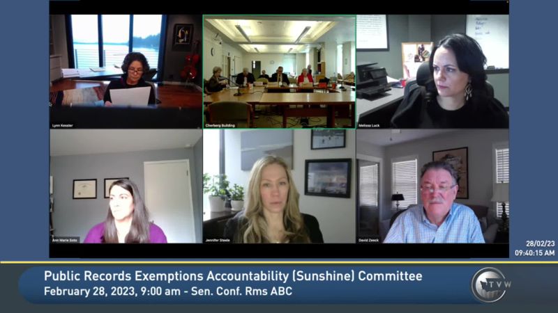 Public Records Exemptions Accountability (Sunshine) Committee - TVW