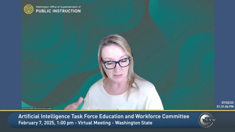 Artificial Intelligence Task Force Education and Workforce Committee - TVW