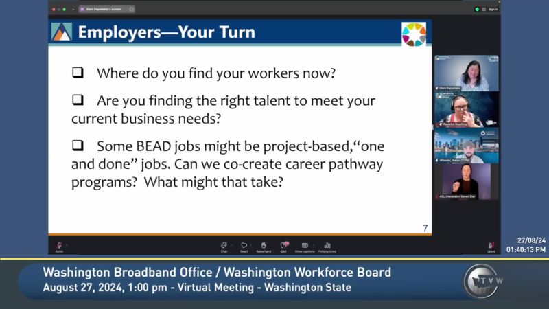 Washington Broadband Office / Washington Workforce Board - TVW