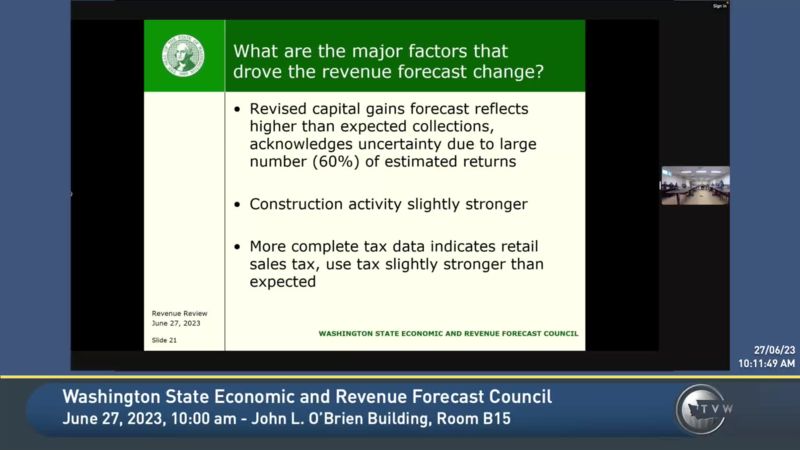 Washington State Economic and Revenue Forecast Council - TVW