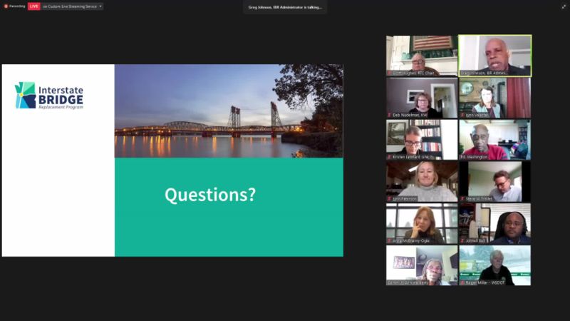 Interstate Bridge Replacement Program Executive Steering Group - TVW