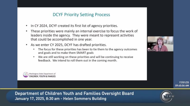 Department of Children Youth and Families Oversight Board - TVW