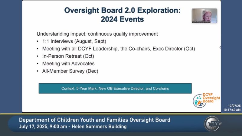 Department of Children Youth and Families Oversight Board - TVW
