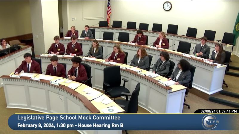 Legislative Page School Mock Committee - TVW