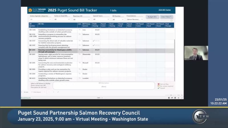 Puget Sound Partnership Salmon Recovery Council - TVW