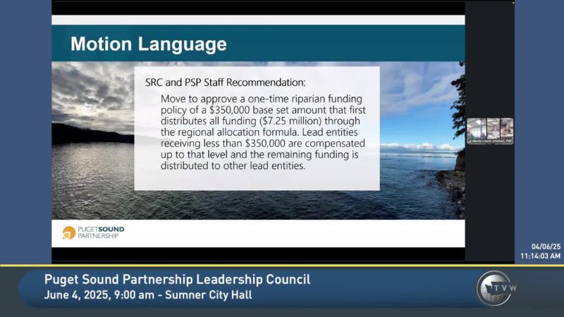 Puget Sound Partnership Leadership Council - TVW