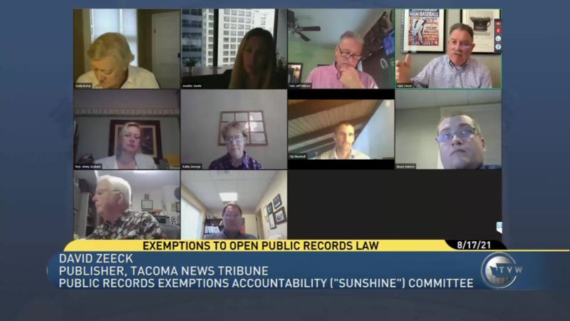 Public Records Exemptions Accountability (Sunshine) Committee - TVW
