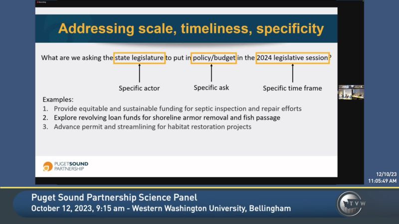 Puget Sound Partnership Science Panel - TVW