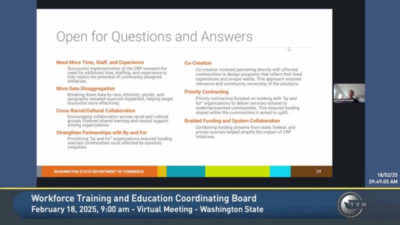 Workforce Training and Education Coordinating Board - TVW