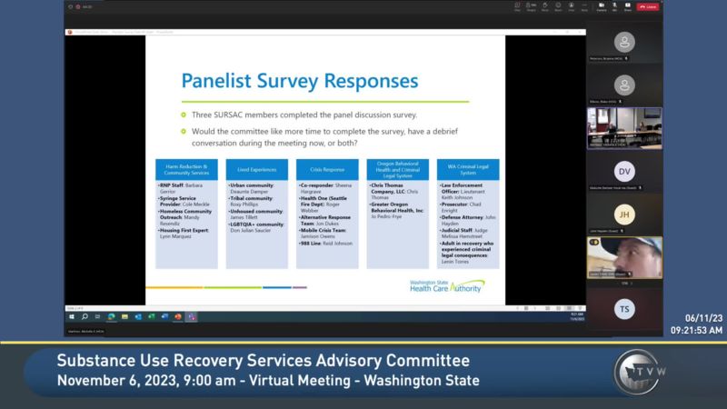 Substance Use Recovery Services Advisory Committee - TVW