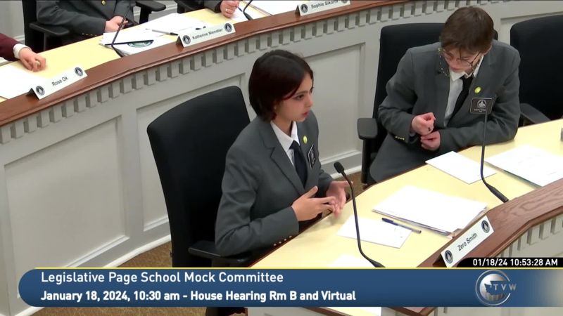 Legislative Page School Mock Committee - TVW