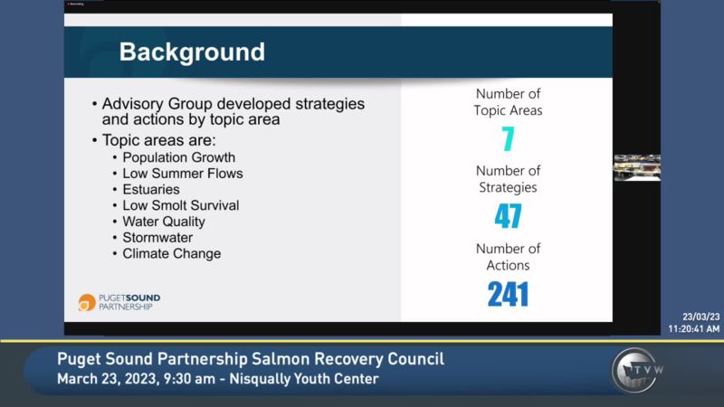 Puget Sound Partnership Salmon Recovery Council - TVW