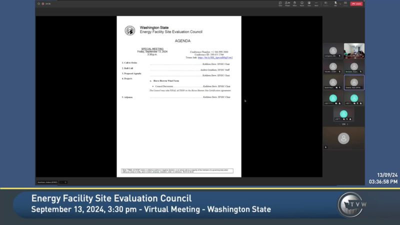 Energy Facility Site Evaluation Council - TVW