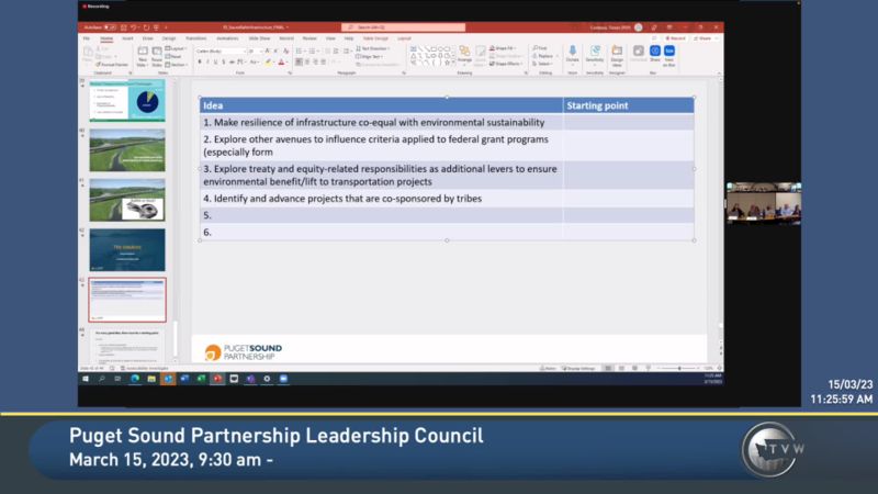 Puget Sound Partnership Leadership Council - TVW