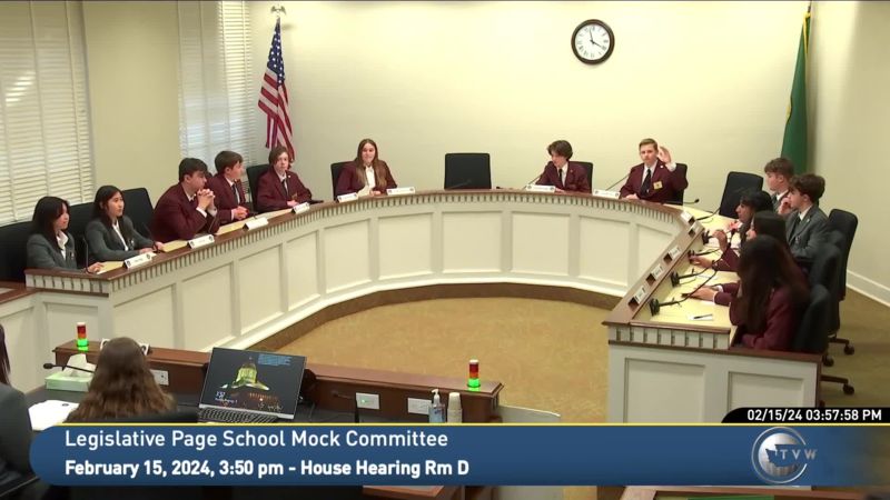Legislative Page School Mock Committee - TVW