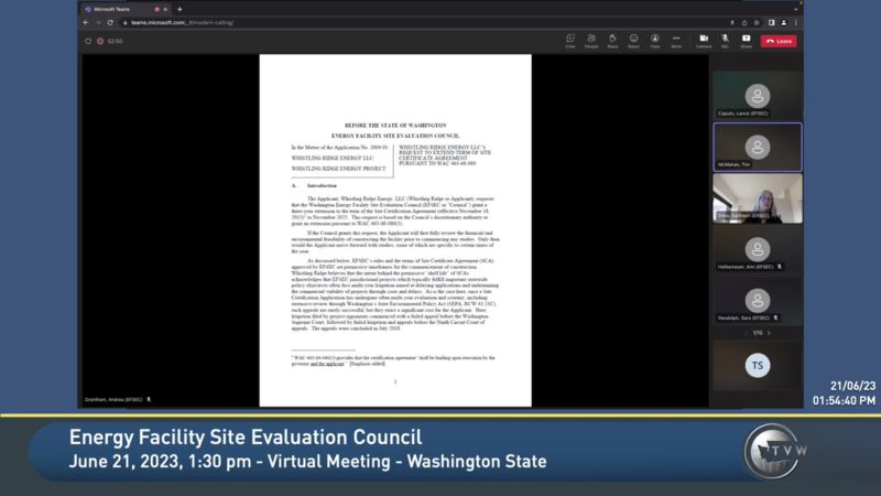 Energy Facility Site Evaluation Council - TVW