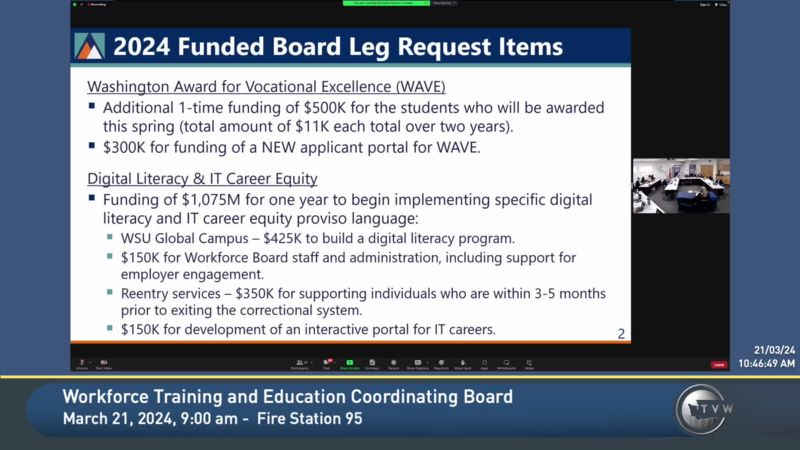 Workforce Training and Education Coordinating Board - TVW